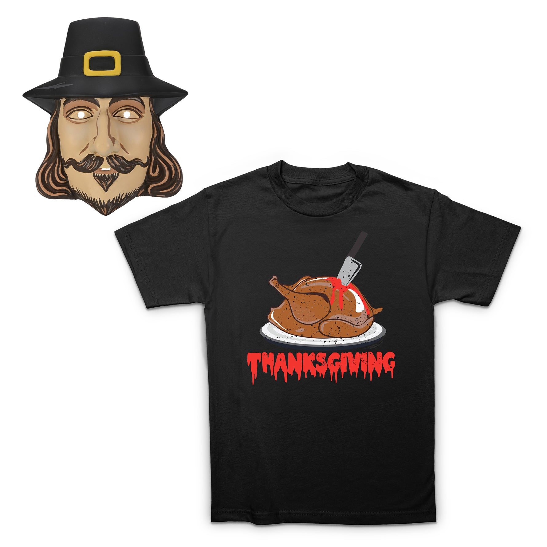 Thanksgiving - Thanksgiving Unisex T-Shirt and John Carver Mask Bundle ...
