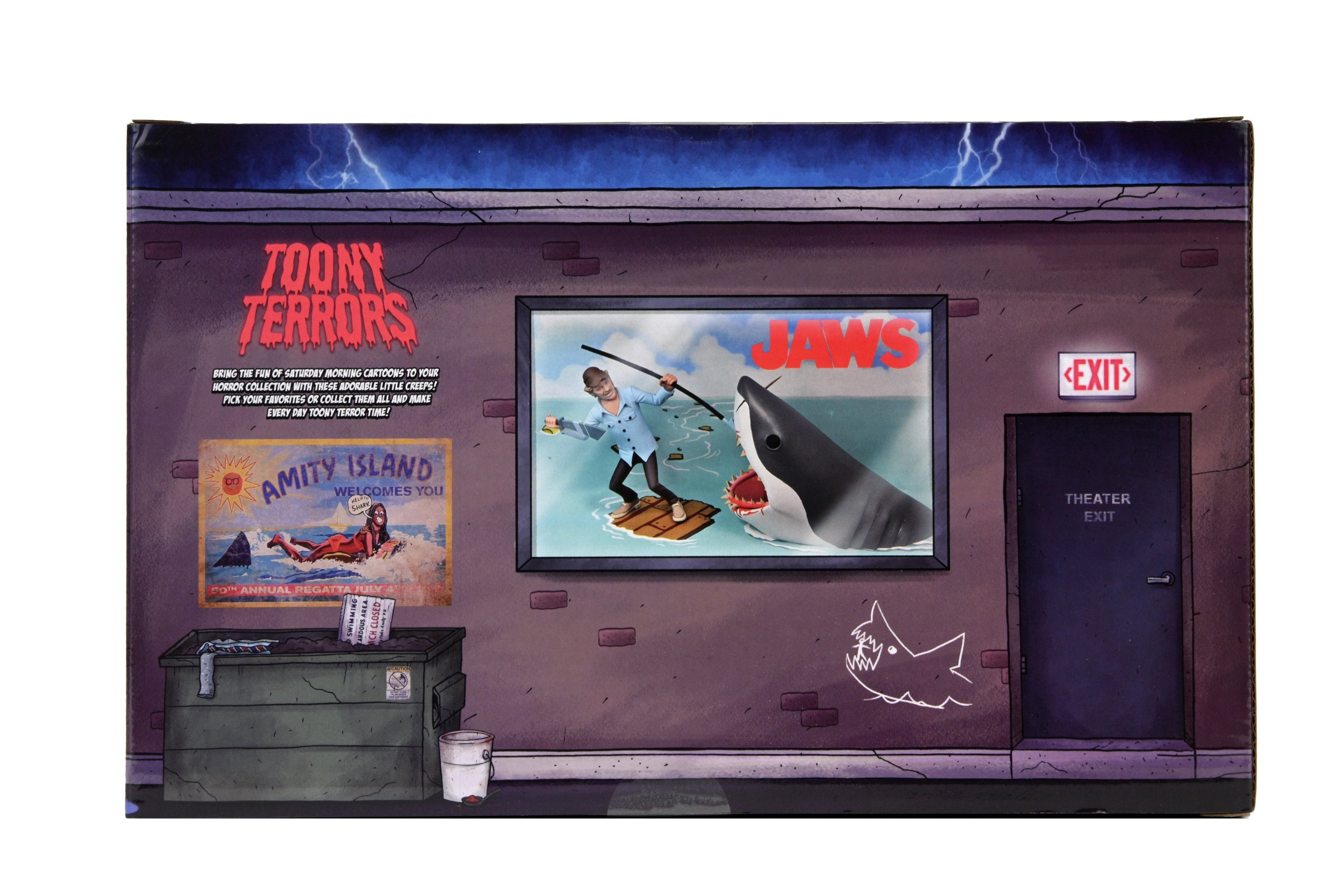 Jaws - Toony Terrors Quint and Shark 6" Scale Action Figures (2-Pack ...